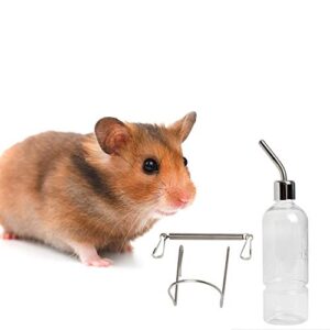 Delight eShop 350ml Pet Rat Water Drinking Bottle Hamster Rabbit Dispenser Cylindrical Feeder