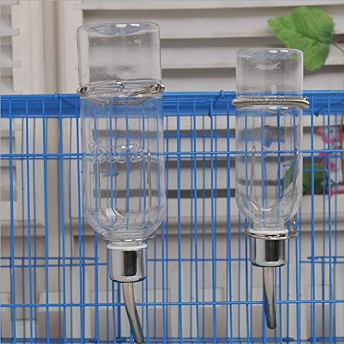 Delight eShop 350ml Pet Rat Water Drinking Bottle Hamster Rabbit Dispenser Cylindrical Feeder