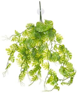 penn-plax reptology decorative hanging terrarium plant vines for reptiles and amphibians – 24” length – green