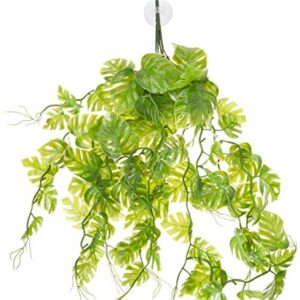 Penn-Plax Reptology Decorative Hanging Terrarium Plant Vines for Reptiles and Amphibians – 24” Length – Green