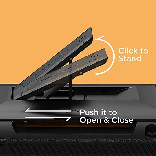 VRS DESIGN Damda Glide Hybrid Phone Case for iPhone 12 Pro Max, with [4 Cards] Sturdy [Semi Auto] Credit Card Holder Slot Wallet and Kickstand for iPhone 12 Pro Max 6.7 inch(2020) (Black)