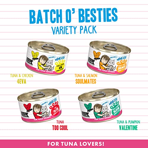 Weruva Best Feline Friend (B.F.F.), Batch 'O Besties Variety Pack, Wet Cat Food, 3oz Can (Pack of 12)