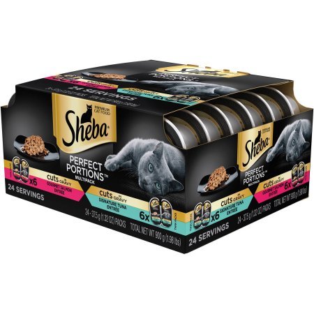 Sheba Perfect Portions Cuts in Gravy Multipack Salmon & Tuna Wet Cat Food 2.6 oz.