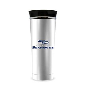 duck house unisex nfl seattle seahawks 18oz double wall stainless steel leakproof thermo tumbler white 1 piece