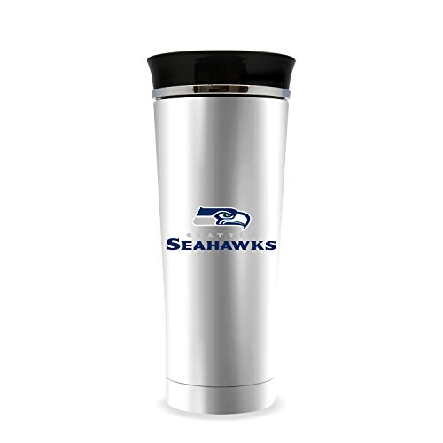 Duck House unisex NFL Seattle Seahawks 18oz Double Wall Stainless Steel Leakproof Thermo Tumbler White 1 Piece