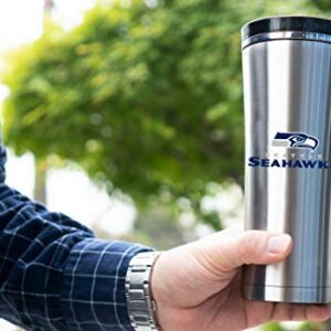 Duck House unisex NFL Seattle Seahawks 18oz Double Wall Stainless Steel Leakproof Thermo Tumbler White 1 Piece