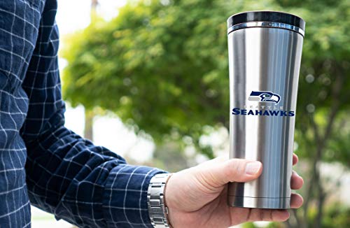 Duck House unisex NFL Seattle Seahawks 18oz Double Wall Stainless Steel Leakproof Thermo Tumbler White 1 Piece