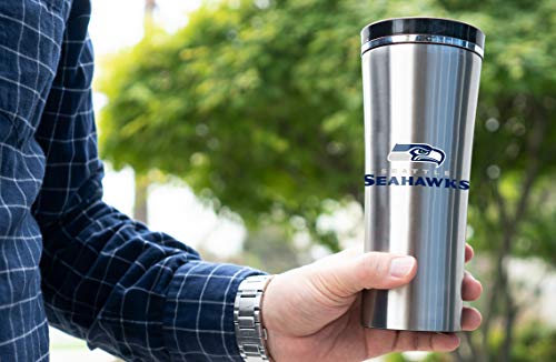 Duck House unisex NFL Seattle Seahawks 18oz Double Wall Stainless Steel Leakproof Thermo Tumbler White 1 Piece