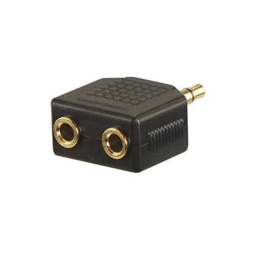 VCE 2-Pack 3.5mm Headphone Y Splitter, Gold Plated 3.5mm 1/8 inch Male to Dual Female Stereo Jack Adapter Converter