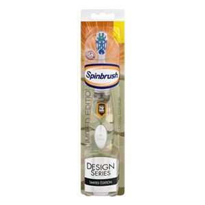 arm & hammer spinbrush design series powered toothbrush, soft