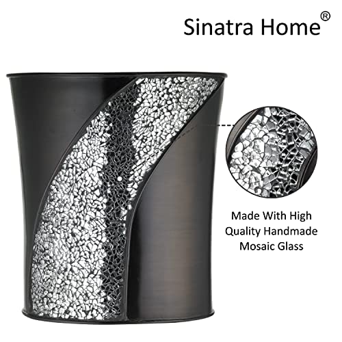 Popular Bath Sinatra Modern Bath Waste Basket Modern Classic Contemporary Decorative Beautiful Designs Bathroom Decor for Home Luxury Bath, Orb