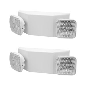 hardware & outdoor etoplighting [2-pack] led emergency exit light - standard square head ul924, el5c12x2