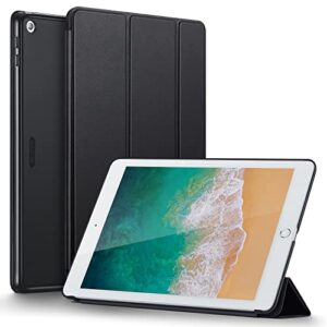 esr yippee trifold smart case for ipad 9.7 2018/2017 [a1822, a1823,a1893,a1954](not for ipad 10.2), lightweight smart cover with auto sleep/wake, hard back cover for ipad 5th/6th gen ,black