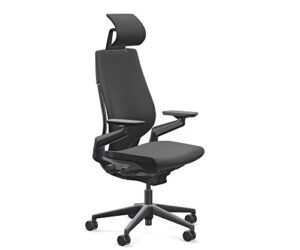 steelcase gesture office desk chair with headrest plus lumbar support cogent connect licorice 5s26 fabric high black frame