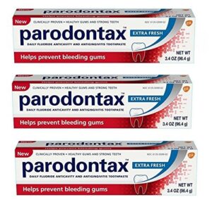 parodontax extra fresh toothpaste for bleeding gums, 3.4 oz (pack of3)