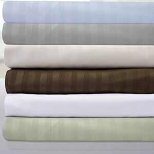 Dobby Stripe Queen Sheets - 6 Piece 1500 Supreme Collection Fine Brushed Microfiber Deep Pocket Queen Sheet Set Bedding - 2 Extra Pillow Cases, Great Value, Queen, Dobby White