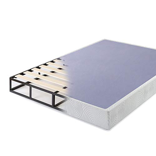 ZINUS Metal Box Spring with Wood Slats, 7.5 Inch Mattress Foundation, Sturdy Steel Structure, Easy Assembly, Full