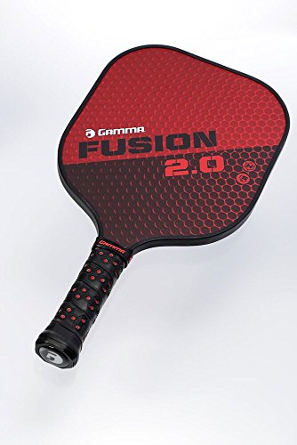 GAMMA Sports 2.0 Pickleball Paddles: Mens and Womens Textured Fiberglass Face Pickle-Ball Racquet - Indoor and Outdoor Racket: Fusion Red, ~8 oz