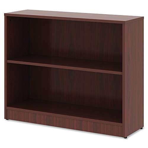 Lorell Mahogany Laminate Bookcase Book Rack, 29.5" x 36" x 12"