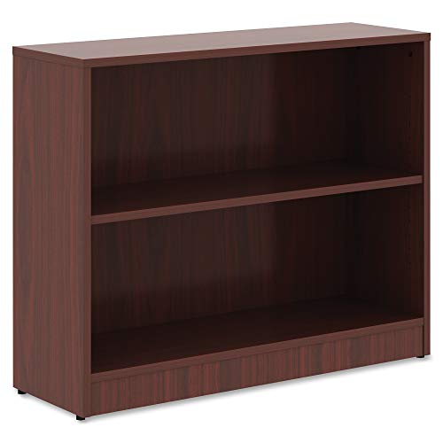 Lorell Mahogany Laminate Bookcase Book Rack, 29.5" x 36" x 12"