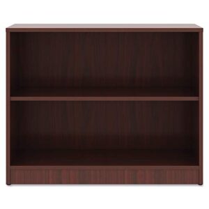 Lorell Mahogany Laminate Bookcase Book Rack, 29.5" x 36" x 12"