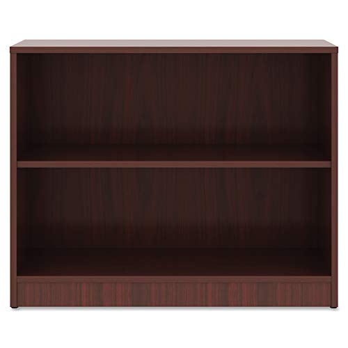 Lorell Mahogany Laminate Bookcase Book Rack, 29.5" x 36" x 12"