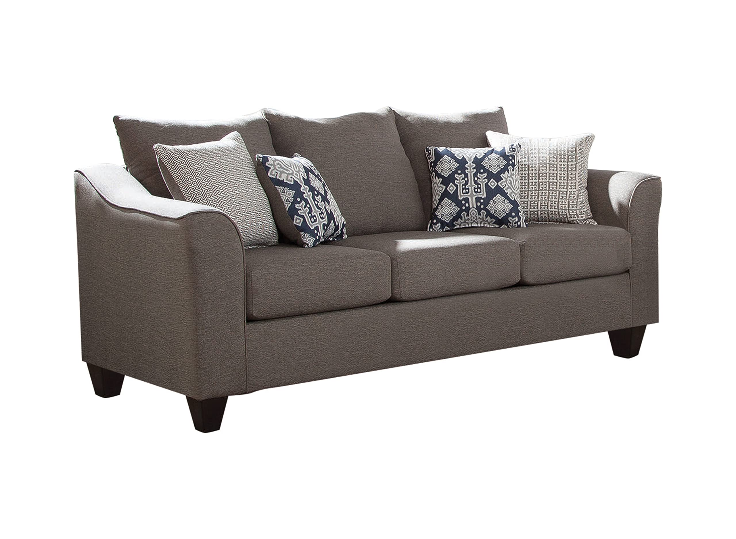 Coaster Salizar Flared Arm Sofa in Brown 506021