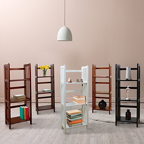 Casual Home 3-Shelf Folding Bookcase, 14" Wide, Black