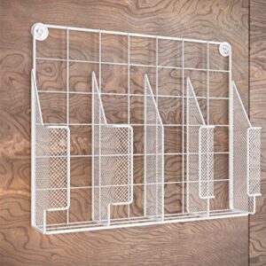 Home Intuition Wall Mount Kitchen Wrap Organizer Rack Cabinet Pantry RV Campers, White