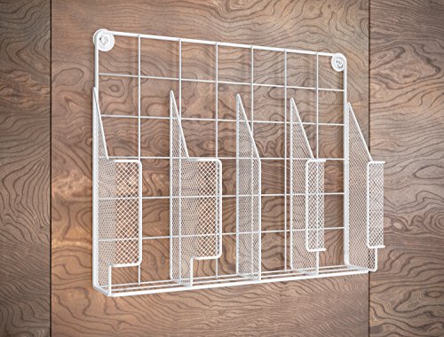 Home Intuition Wall Mount Kitchen Wrap Organizer Rack Cabinet Pantry RV Campers, White