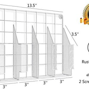 Home Intuition Wall Mount Kitchen Wrap Organizer Rack Cabinet Pantry RV Campers, White