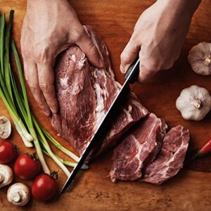 Orblue Premium Meat Cleaver - Stainless Steel Chef Butcher Knife for Cooking - Professional 7-Inch Blade for Precision Cutting - Perfect for Home Kitchen or Restaurant