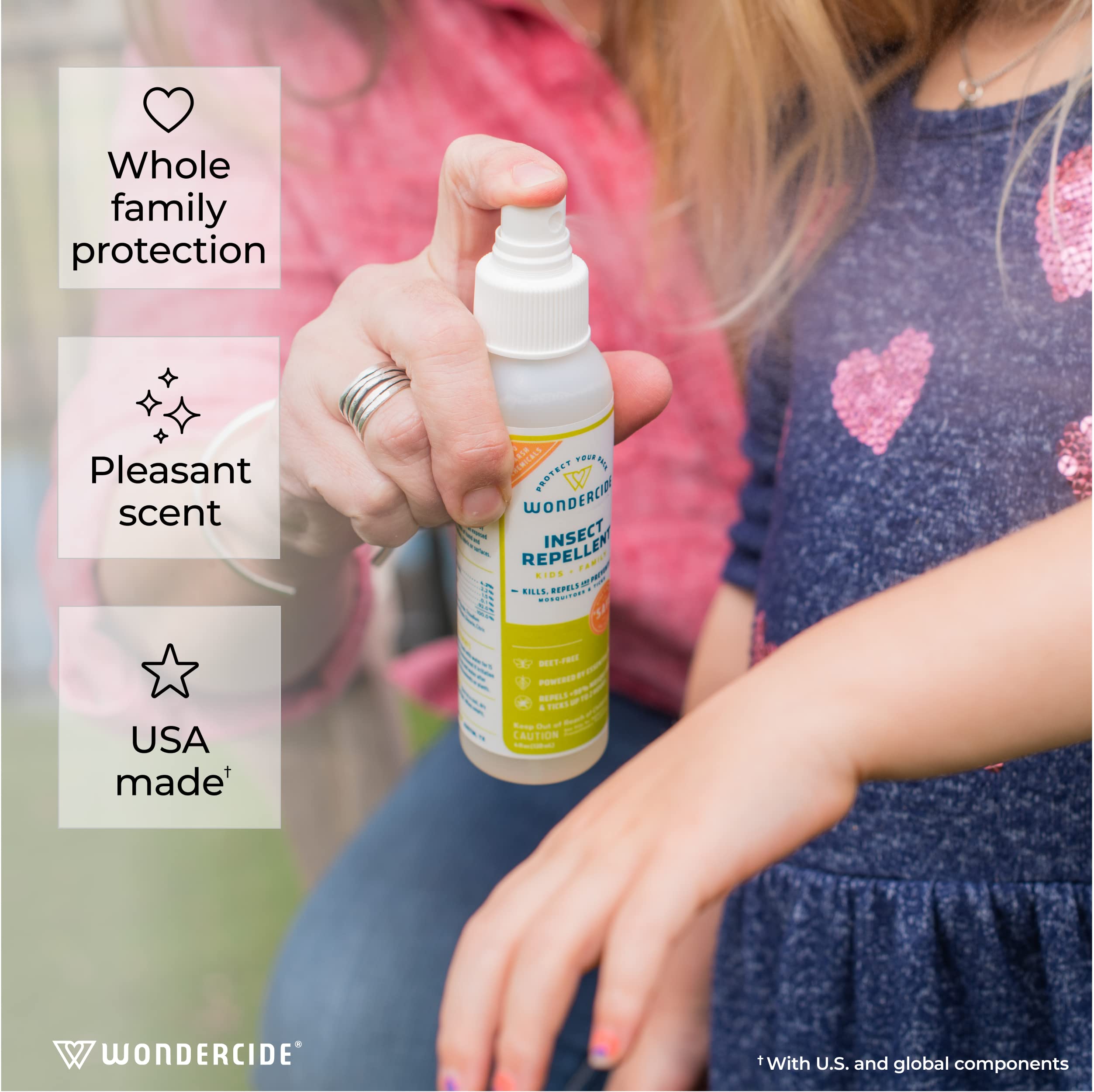 Wondercide - Mosquito, Tick, Fly, and Insect Repellent with Natural Essential Oils - DEET-Free Plant-Based Bug Spray and Killer - Safe for Kids, Babies, and Family - Lemongrass 2-Pack of 4 oz Bottle