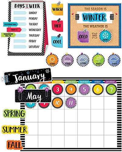 Creative Teaching Press Bold & Bright Calendar Set, CTP Bulletin Board and Classroom Display, 67 Pieces