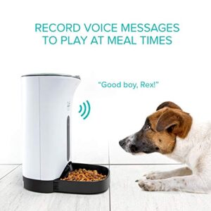 Arf Pets Automatic Pet Feeder Food Dispenser for Dogs, Cats & Small Animals – Features Distribution Alarms, Portion Control & Voice Recording – Timer Programmable Up to 4 Meals a Day