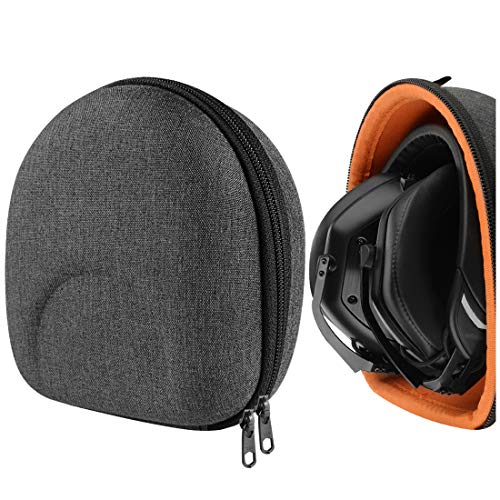 Geekria Shield Headphone Case Compatible with V-Moda Crossfade M-100, Crossfade 2 Wireless, Crossfade XS Case, Replacement Hard Shell Travel Carrying Bag with Cable Storage (Dark Grey)