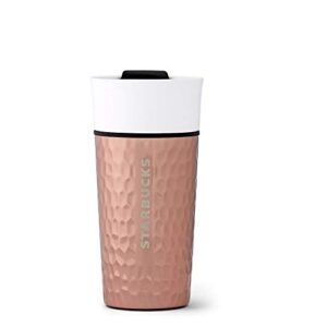 starbucks ceramic & stainless steel traveler - dimpled copper