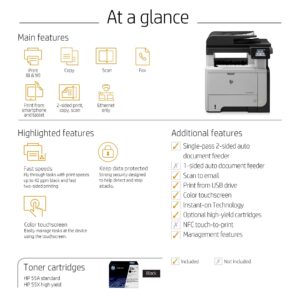 HP Laserjet Pro M521dn All-in-One Monochrome Laser Duplex Printer, Amazon Dash Replenishment Ready (A8P79A)