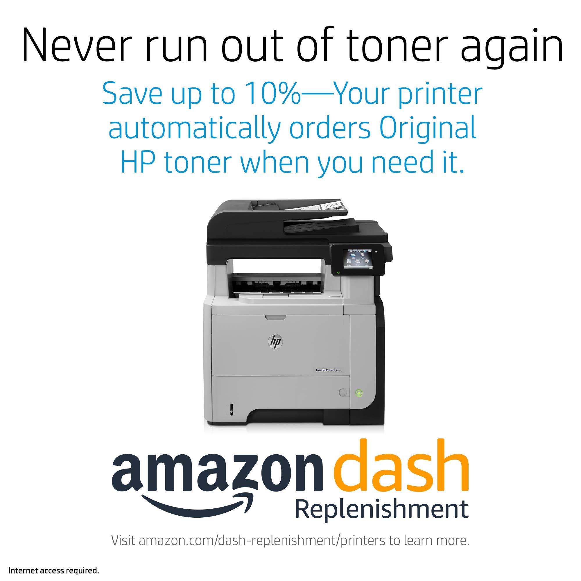 HP Laserjet Pro M521dn All-in-One Monochrome Laser Duplex Printer, Amazon Dash Replenishment Ready (A8P79A)