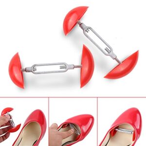 jewelvwatchro 1pair mini shoe stretchers, men women shoe stretchers shaper expander width extender adjustable-red