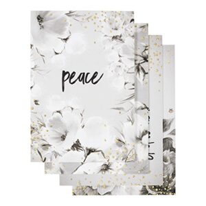 sympathy - inspirational boxed cards - black and white floral