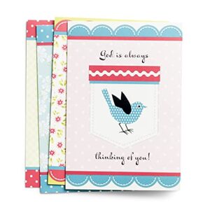 dayspring thinking of you - inspirational boxed cards - polka dots - 60943,multi color