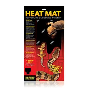 exo terra heat mat, reptile terrarium substrate heater, 25 watt, large