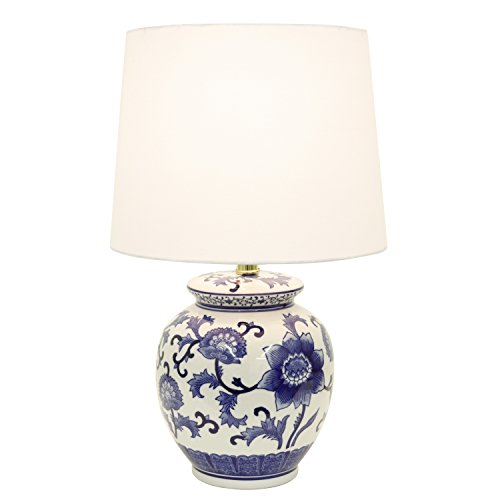 Décor Therapy TL14119 Blue and White Ceramic Table Lamp