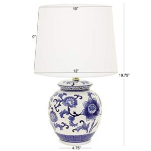 Décor Therapy TL14119 Blue and White Ceramic Table Lamp