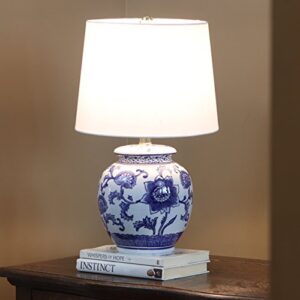 Décor Therapy TL14119 Blue and White Ceramic Table Lamp