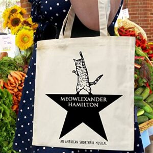 Pet Studio Art Meowlexander Hamilton Tote Bag