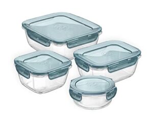 bormioli rocco evolution slate grey glass 8 piece storage set