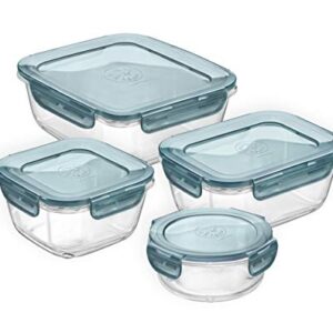 Bormioli Rocco Evolution Slate Grey Glass 8 Piece Storage Set