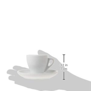 Cusinox White Porcelain Espresso Cup Sets for Espresso Coffee, 2 Oz